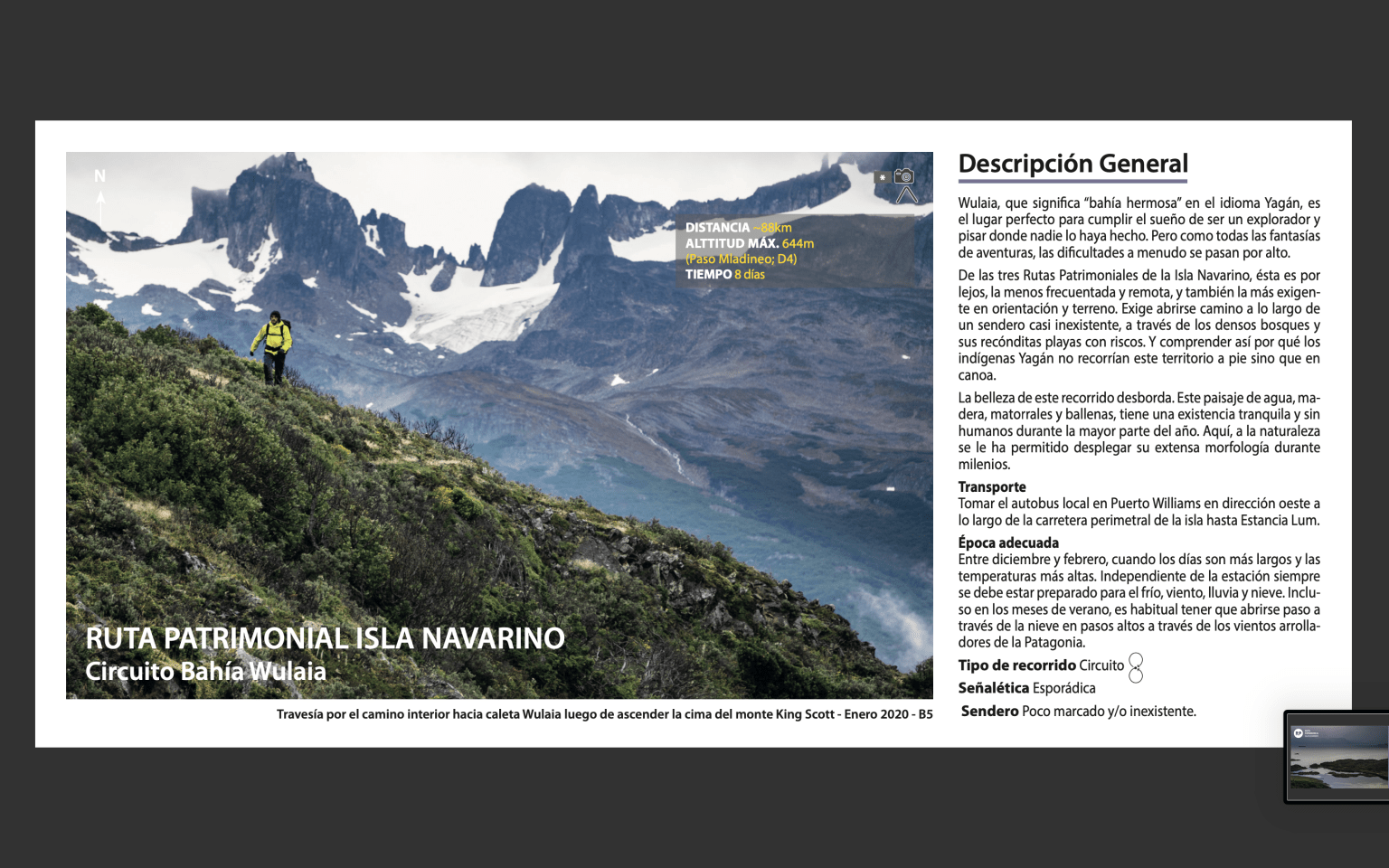 Mapa Digital Circuito Bahía Wulaia – Tienda Andeshandbook